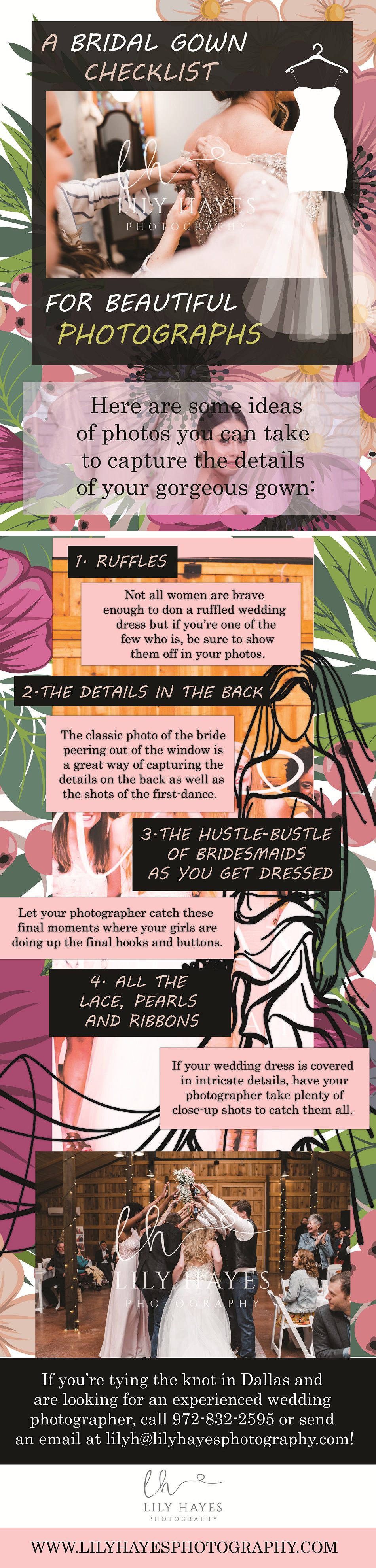 A bridal Gown Checklist (Infographic) - Lily Hayes Photography